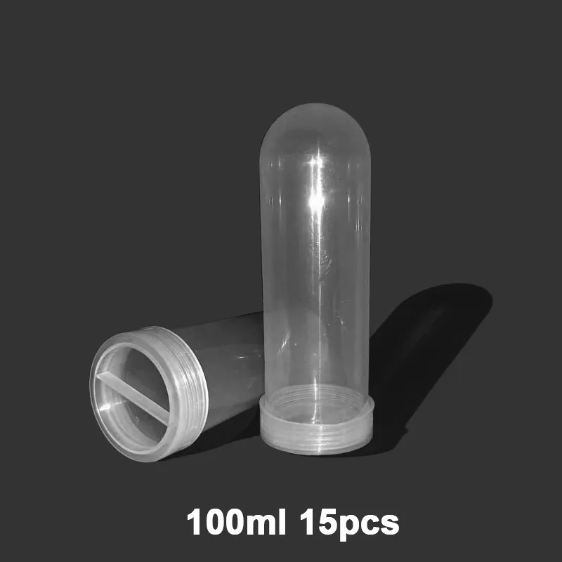 Plastic Test Tubes With Caps 100ml Multi Purpose Screw Top Test Tubes ...