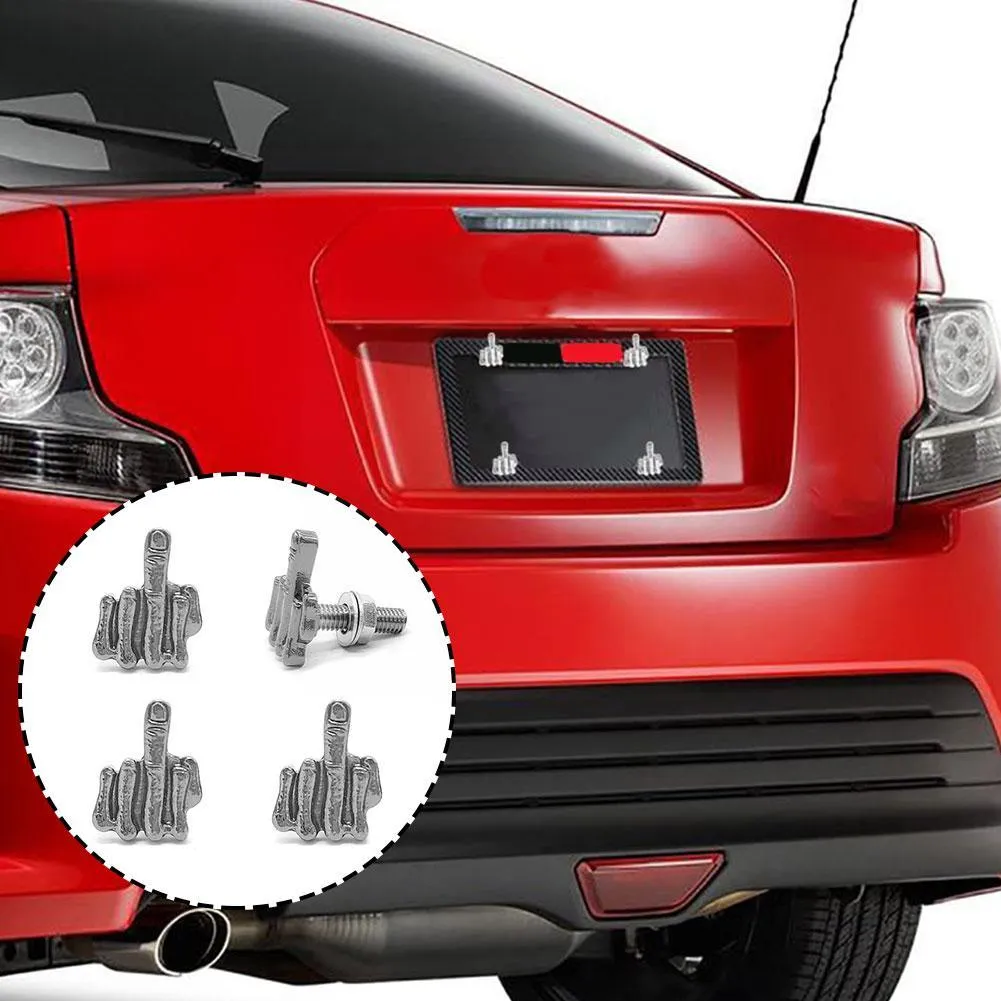 Aluminum Motorcycle 3D Skull License Plate Screws Bolts Universal ...
