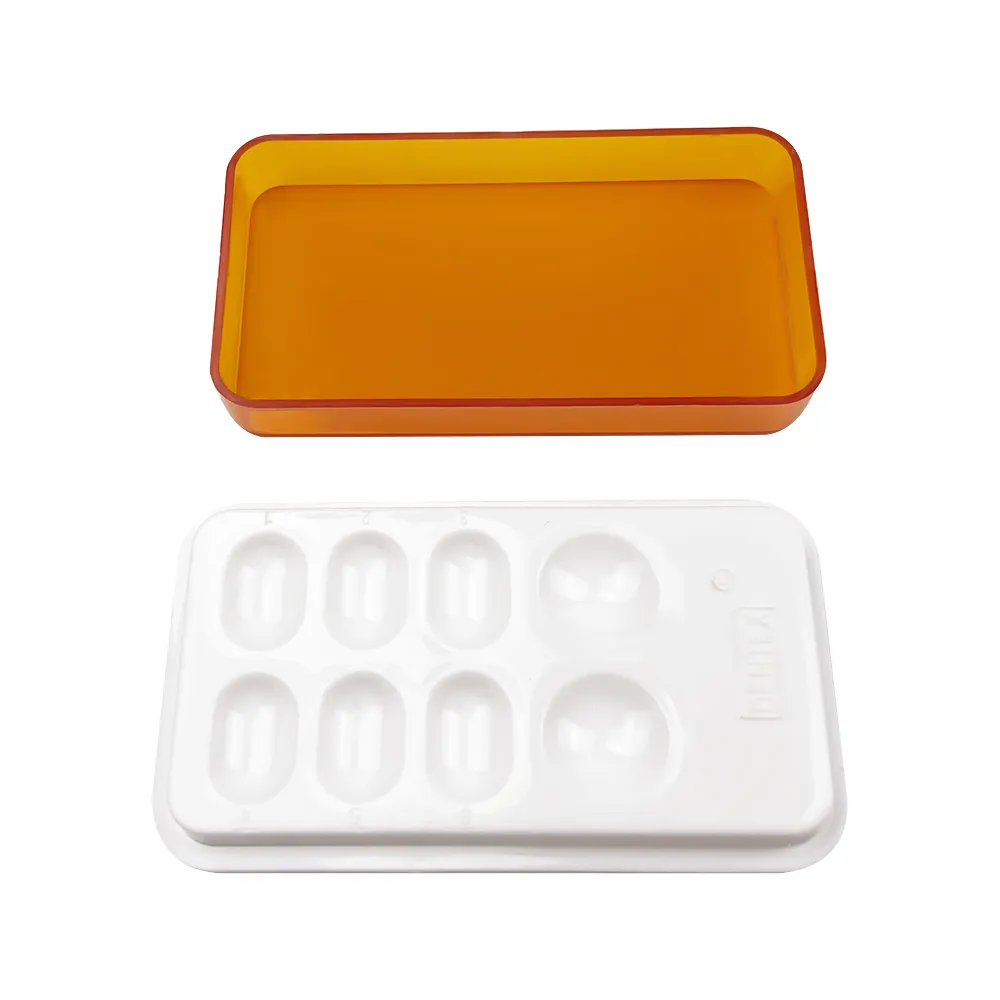Denture Case: 8-Hole Acrylic Shading Box for Dental Resin, Lightweight ...