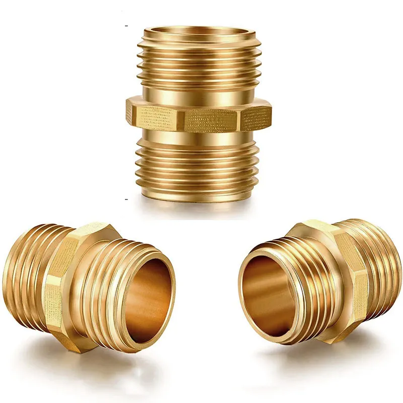 Brass Hex Nipple Fitting: Male Thread Adapter Connector Reducing Joint ...