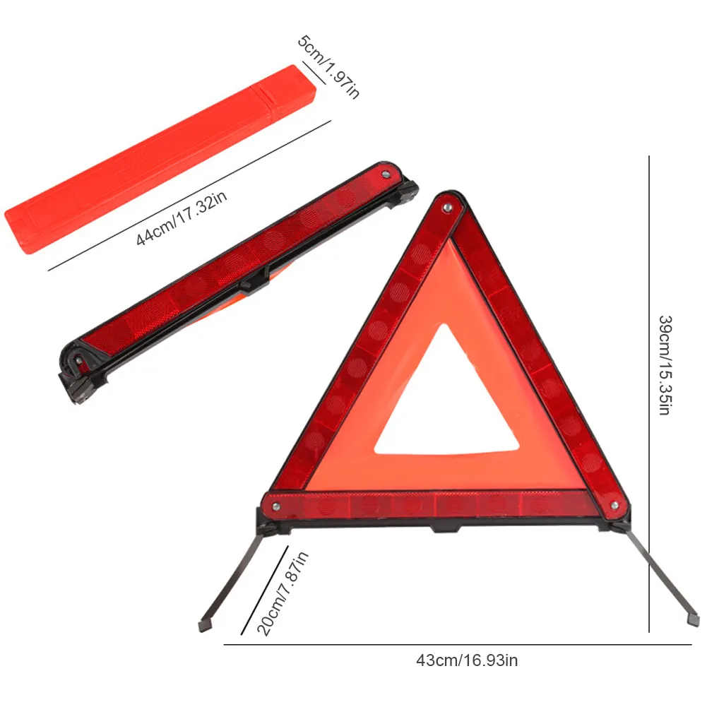 Foldable Triangle Warning Sign For Car Safety Hazard First Aid ...