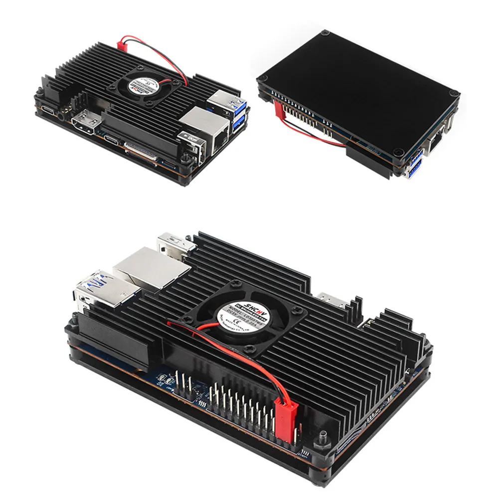 Orange Pi 5 Armor Case with Aluminum Alloy Passive Cooling Fan ...