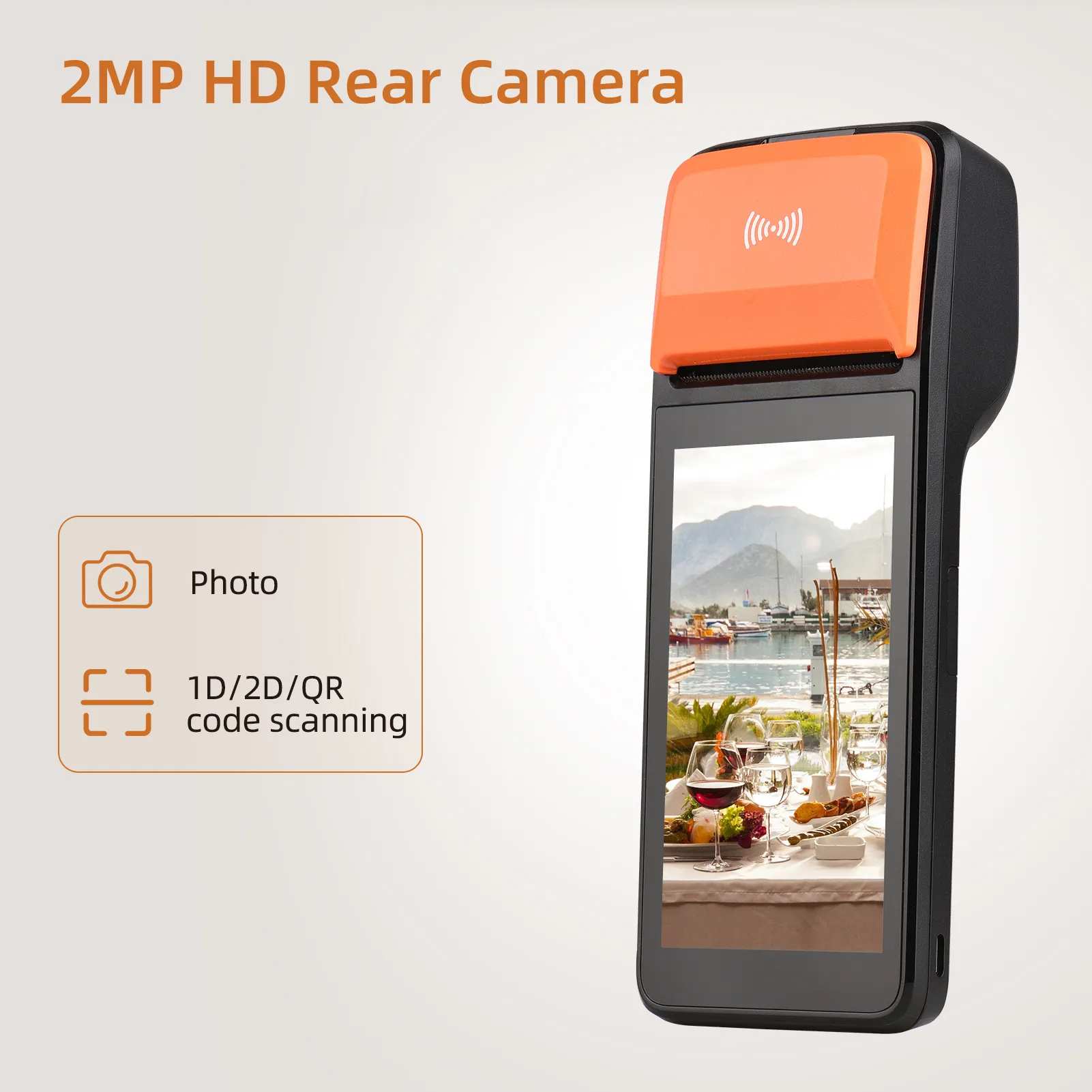 3G POS Receipt Printer Android PDA Terminal: Portable 8.1 OS, WiFi, BT ...