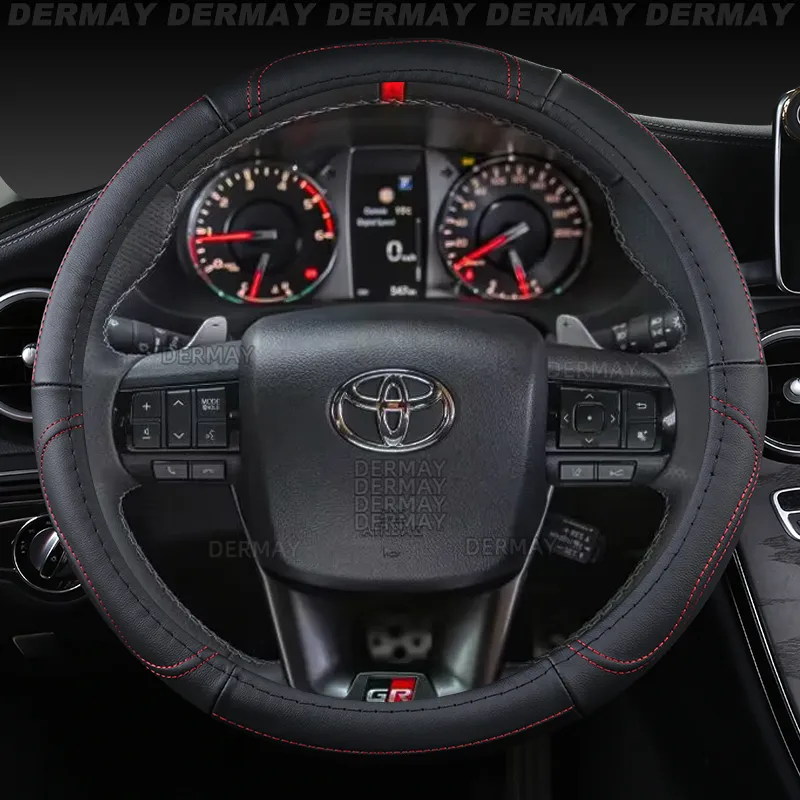 Genuine Leather Steering Wheel Cover For Toyota Hilux Pickup 1968 2024 ...
