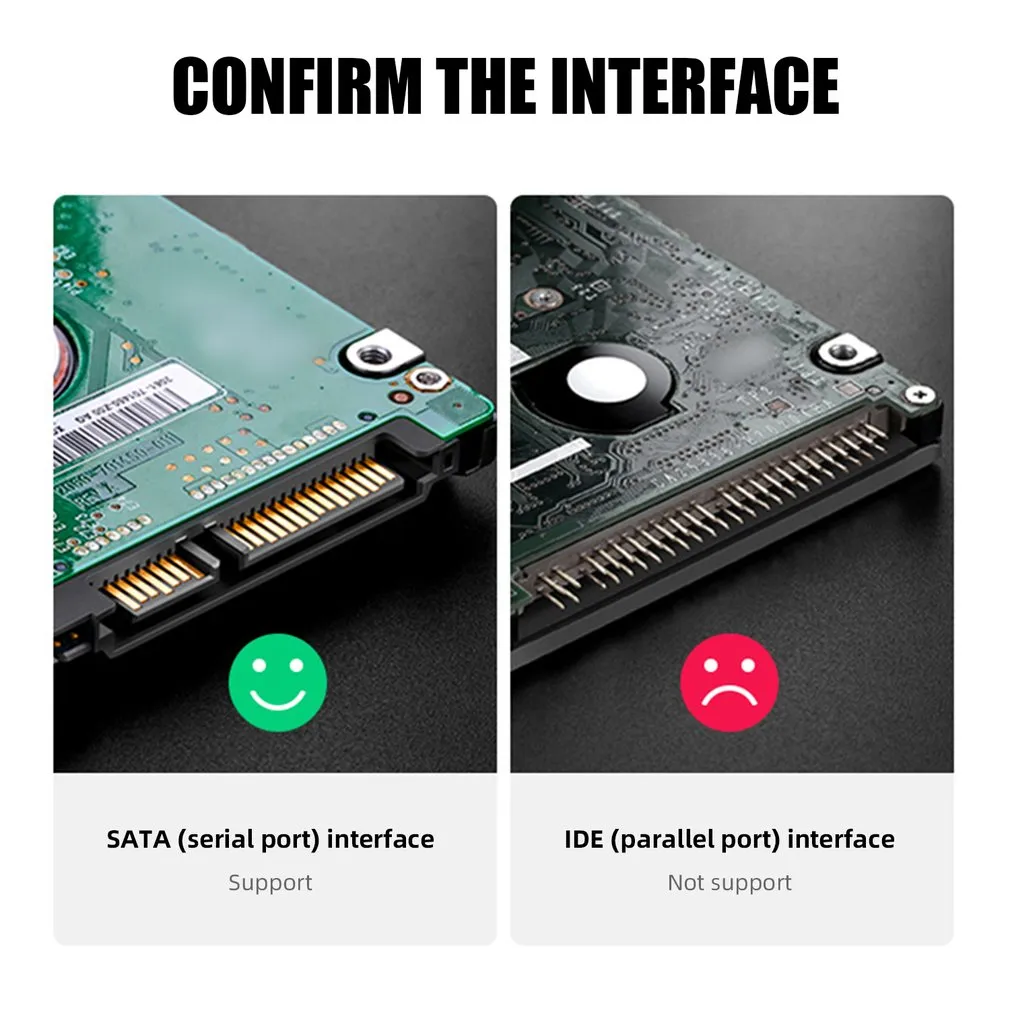 Solid State Drive Case 9mm/9.5mm Aluminum SSD Bracket SATA Hard Drive ...