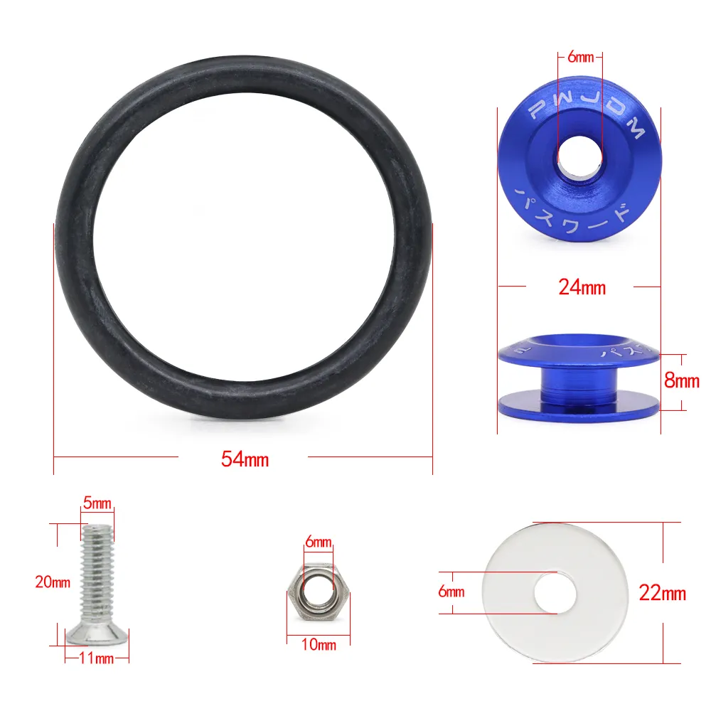 Automotive Clips And Fasteners JDM Style Quick Release Fasteners Kit ...