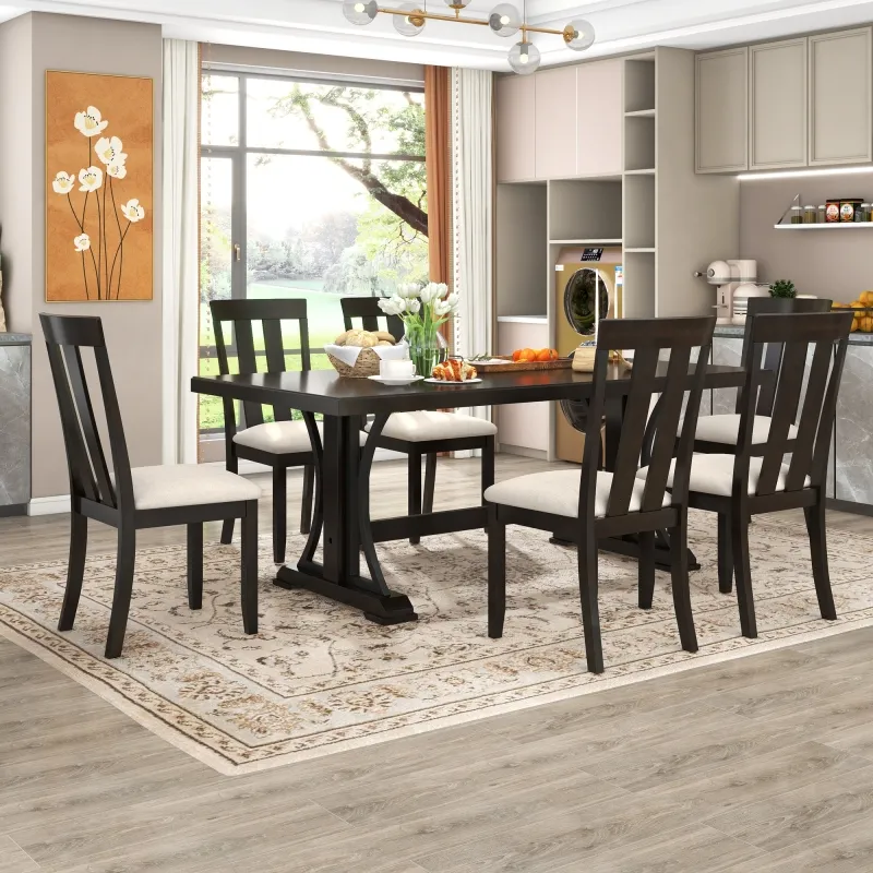 Retro style dining table and chairs store