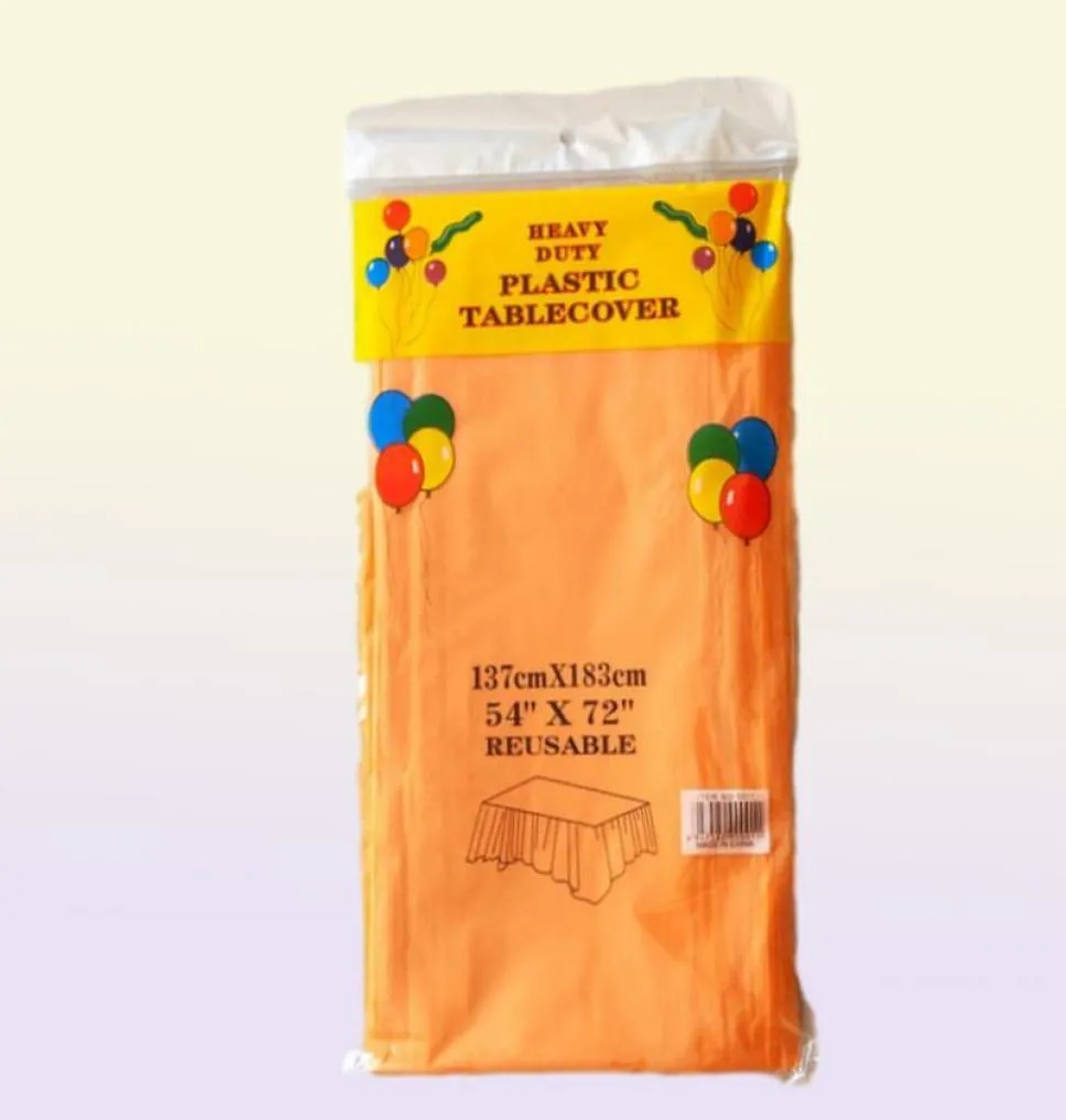 Disposable Table Covers - Portable PE Plastic Tablecloth for Parties ...