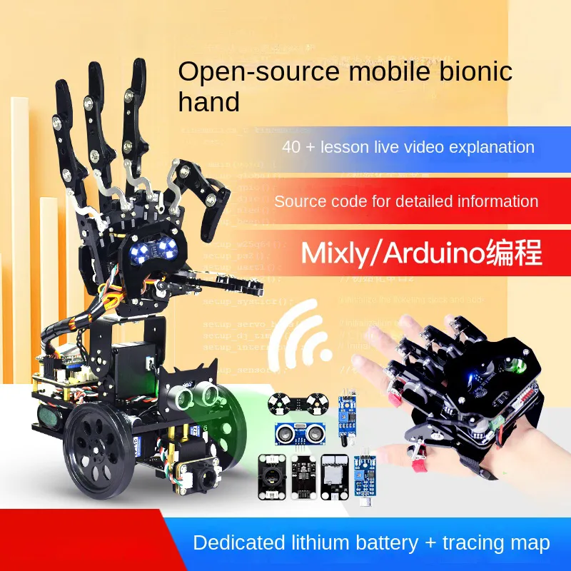 Bionic In Hand Manipulation Palm For Arduino Robot With Somatosensory Glove Programmable Kit