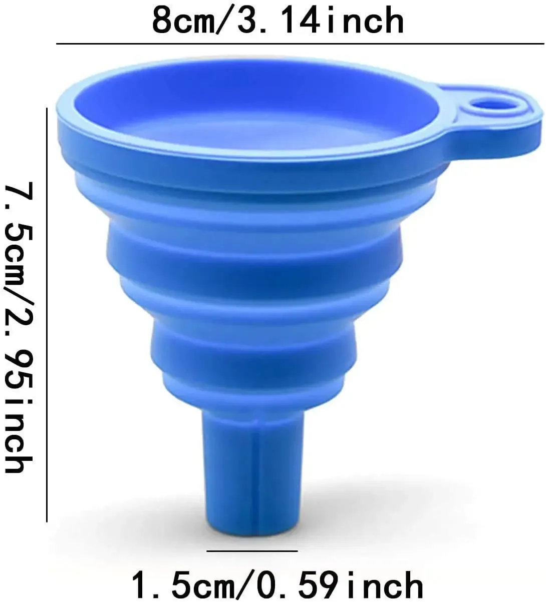 2x Silicone Car Engine Funnel - Foldable Oil/Washer Fluid Quick Pour ...