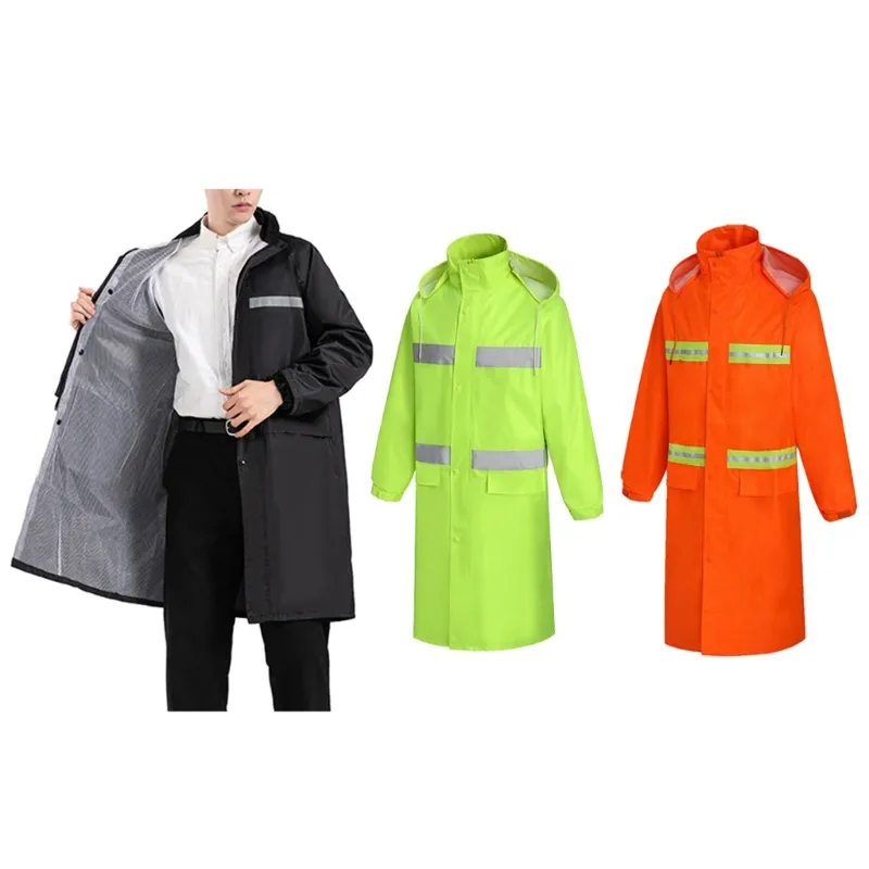 DHgate.com:High-Visibility Fluorescent Raincoat with Concealed Hood ...