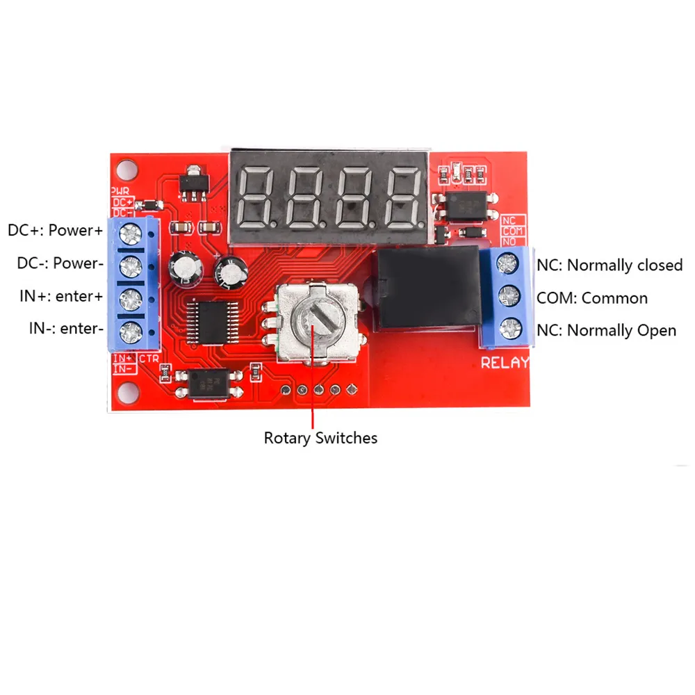 DC 5V 24V 12V Time Delay Relay Module Switch | Digital Timer Control ...