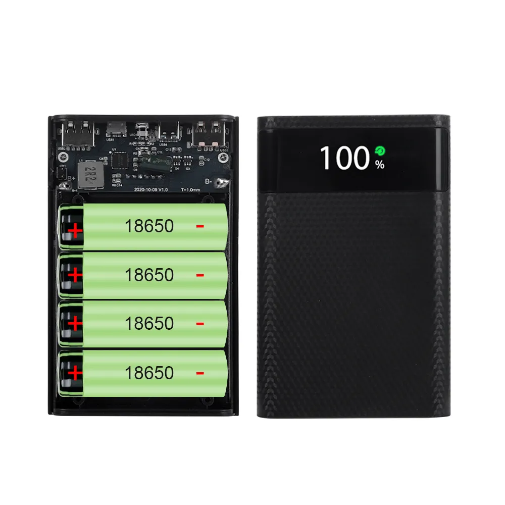 DIY Portable Power Bank Kit: Super Fast Charger Shell for 4 x 18650 ...