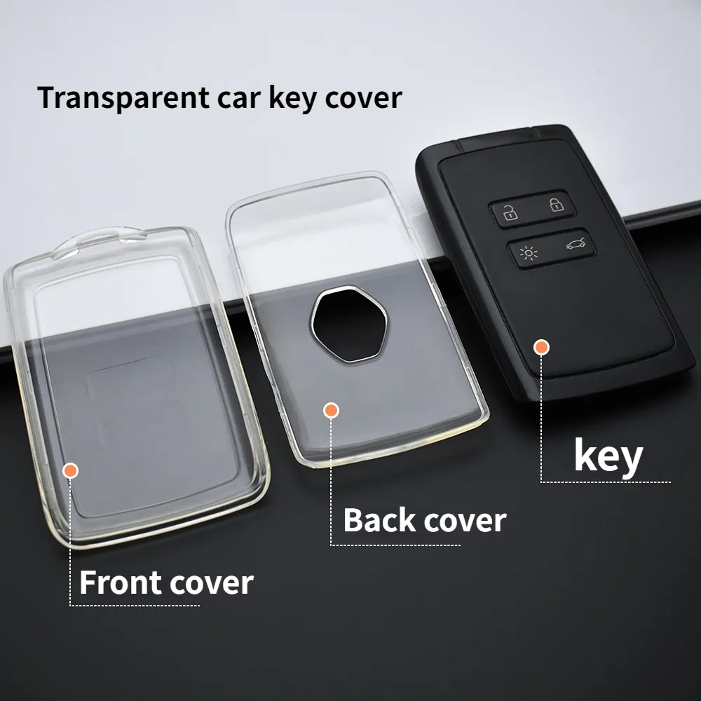 DHgate.com:Crystal Clear TPU Car Key Cover for Renault Dacia Models ...