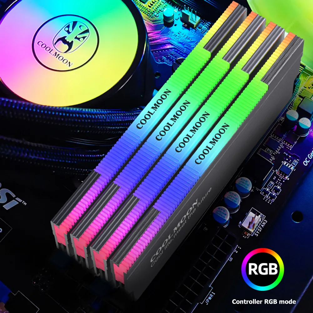 ARGB RAM Rgb Nvme Heatsink Heat Spreader Cooler For Desktop PC Memory ...