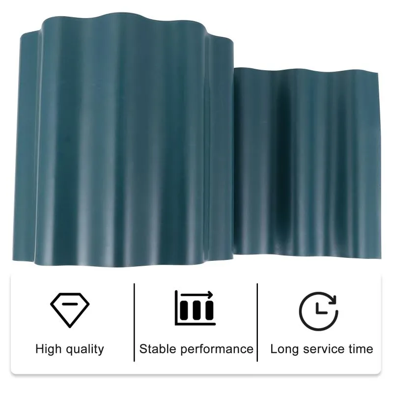 Landscape Edging Fence Flexible Border Roll, Green Plastic Lawn Barrier ...