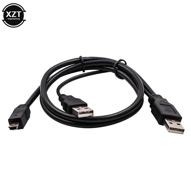 2 in 1 USB 2.0 Type A Male to Mini 5P Male Data Cable and USB Male to ...