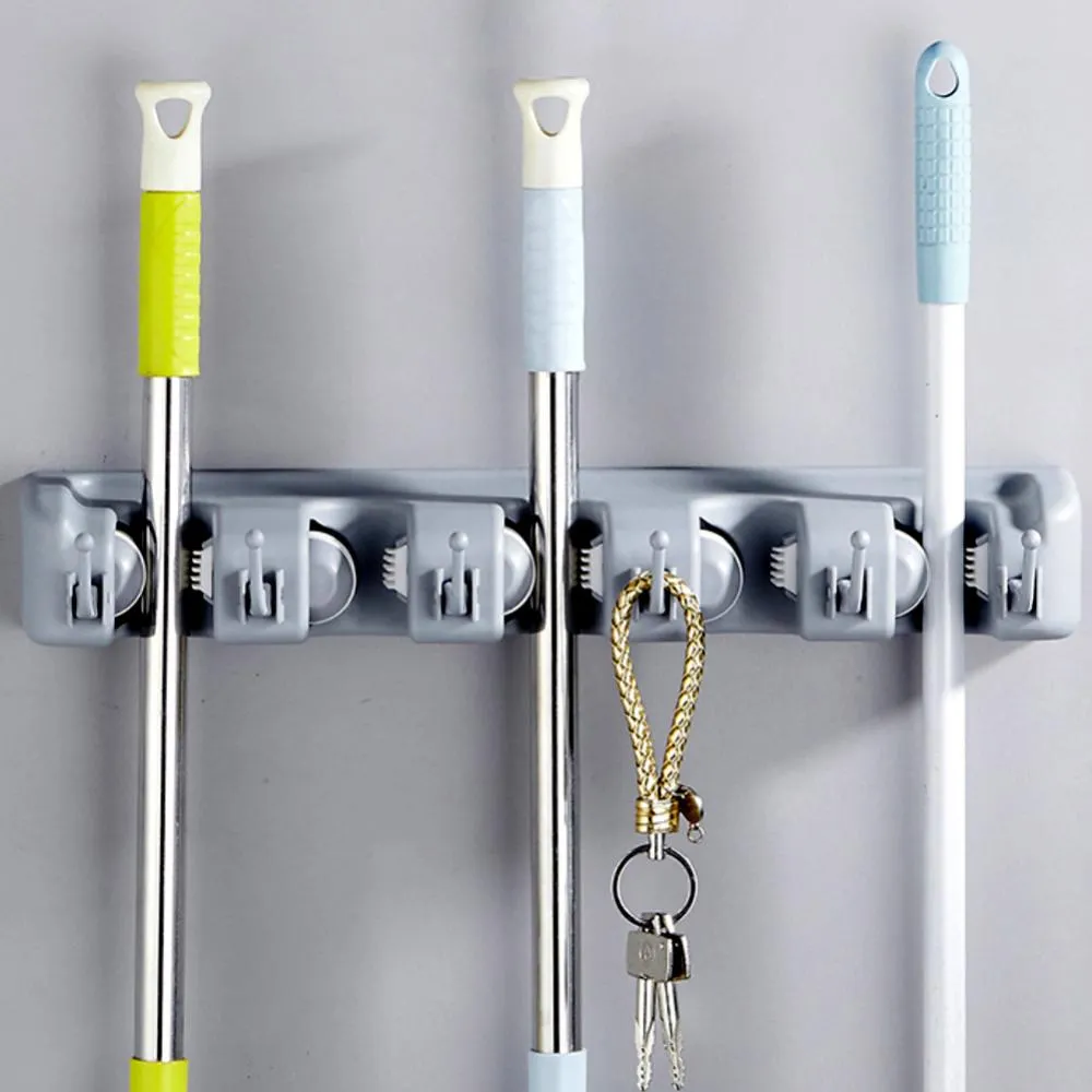 DHgate.com:Multifunctional Wall-Mounted Mop Organizer: Space-Saving ...
