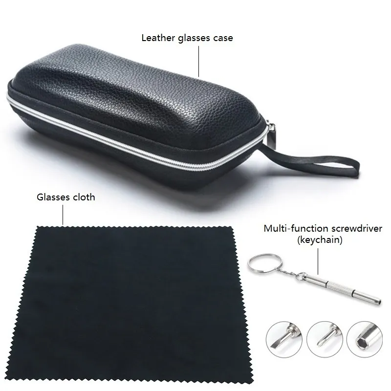 Leather Eyeglass Case: Premium Zippered Protection for Sunglasses ...