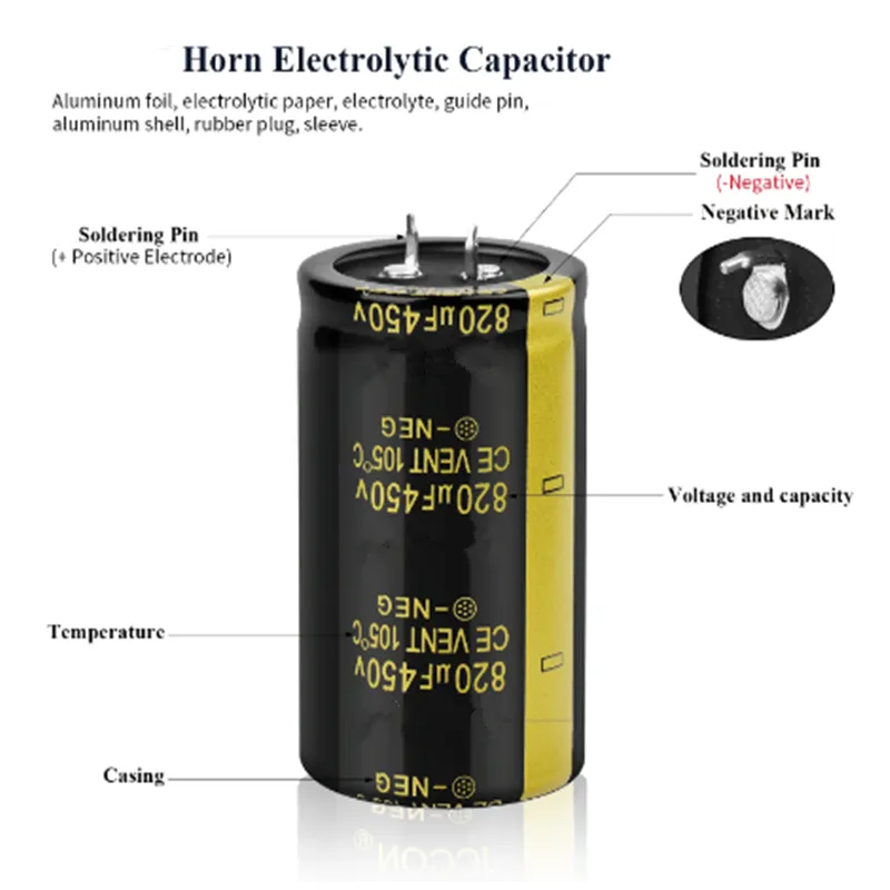 Electrolytic Capacitors 80V 3300µF to 22000µF Low ESR for HiFi ...