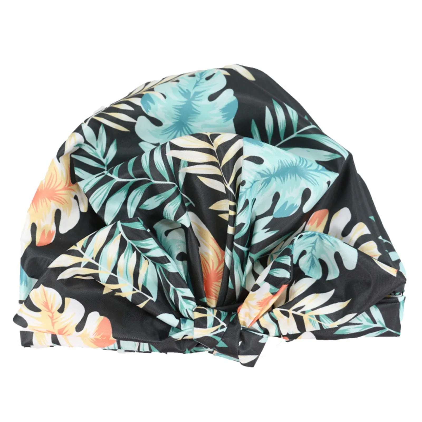 Shower Cap for Women Waterproof Reusable Hair Cap with Elastic Hem for ...