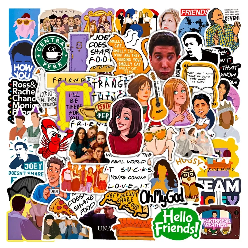 10/30/50psc Friends TV Show Letter Anime Stickers Skateboard Laptop ...