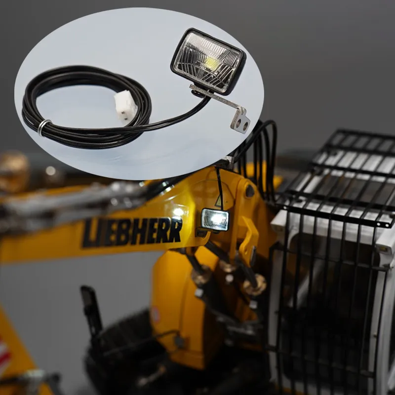 LED Lights Boom Spotlight For 1/12 1/14 Tamiya RC Excavator Truck ...
