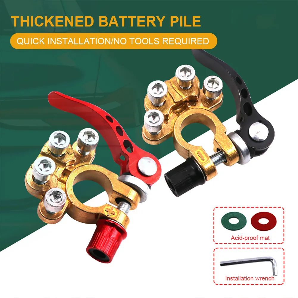 DHgate.com:Brass Battery Terminal Connectors Leakproof Knob Switch ...