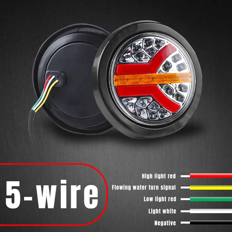 Boat Trailer Tail Lights: 4 Inch Round LED Tail Light Kit, Truck Turn ...