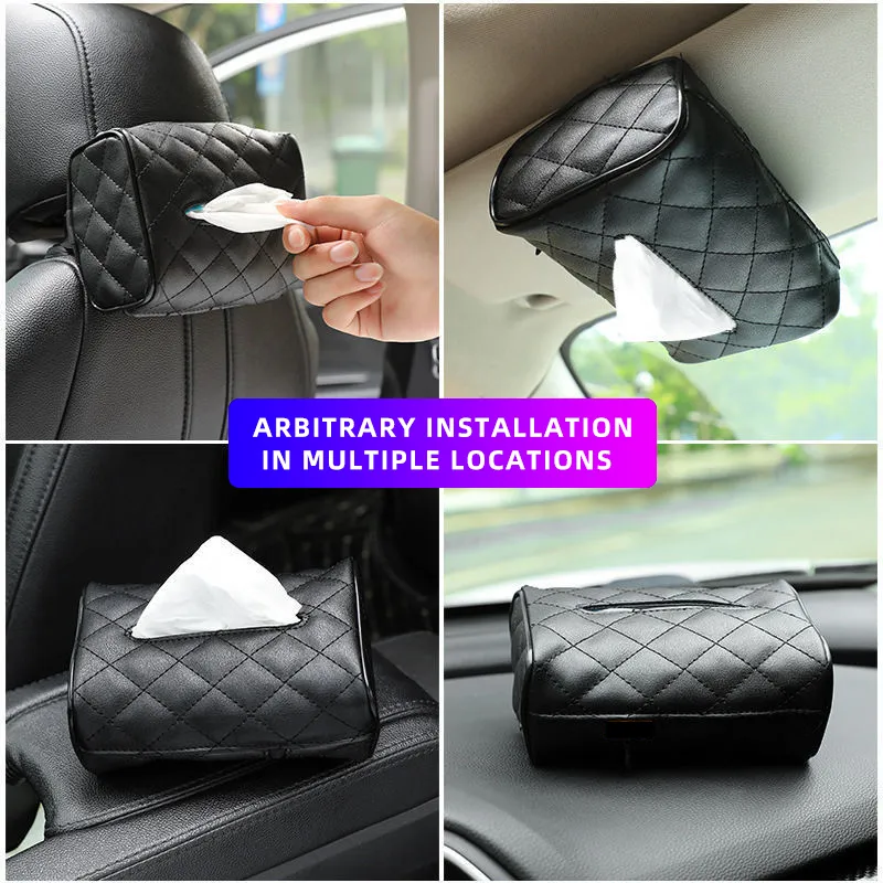 DHgate.com:Sleek Leather Car Visor Tissue Holder Cover Organizer ...