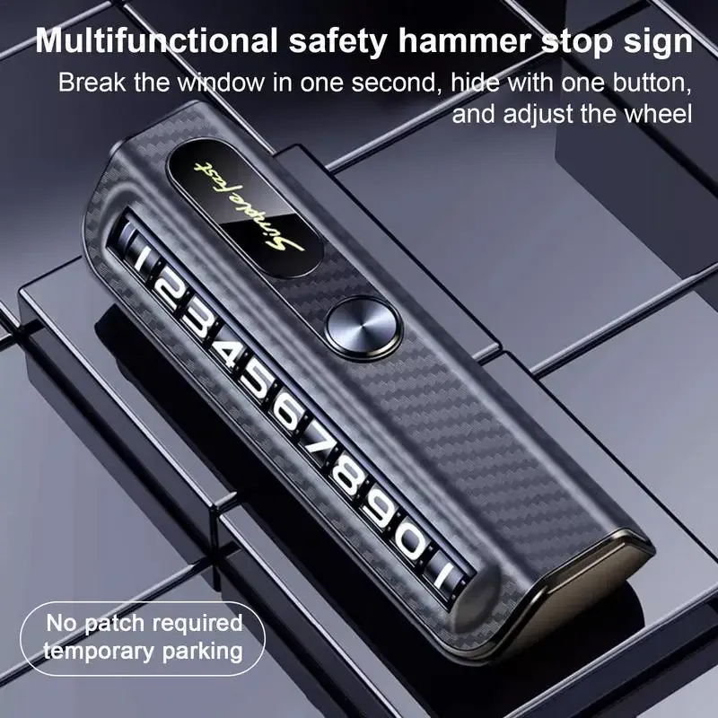 Rotating Car Phone Number Plate - Temporary Parking Card, Hidden Auto ...