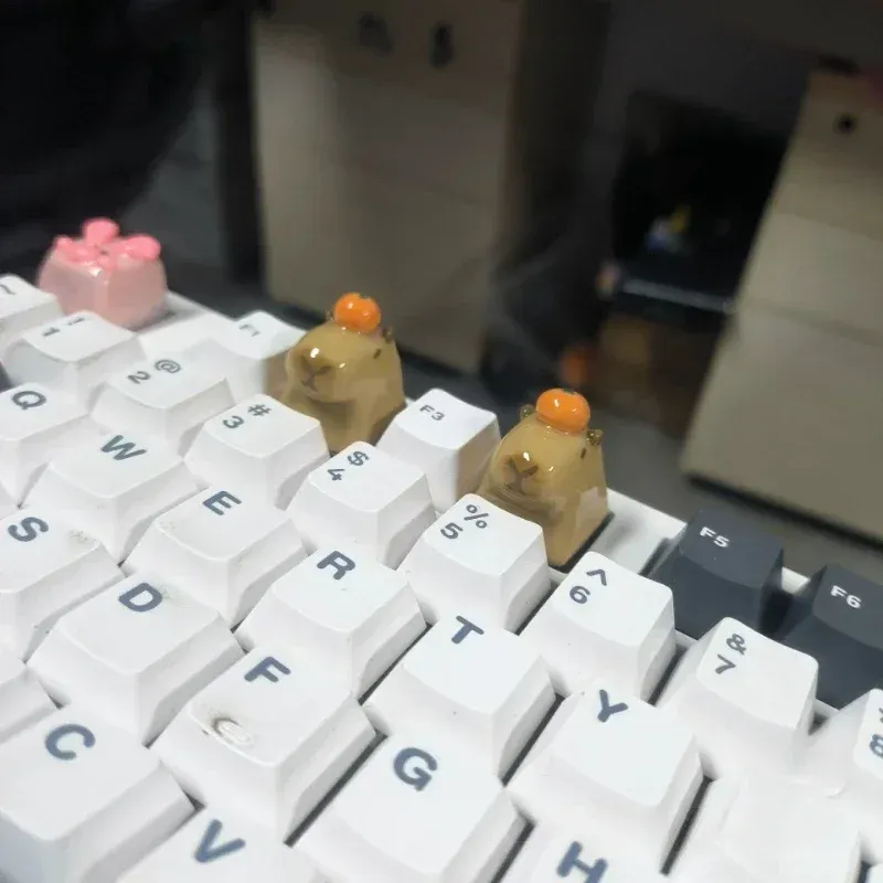 ECHOME Cute Capybara Keycap Customizable 3D Resin Ducky Mechanical ...