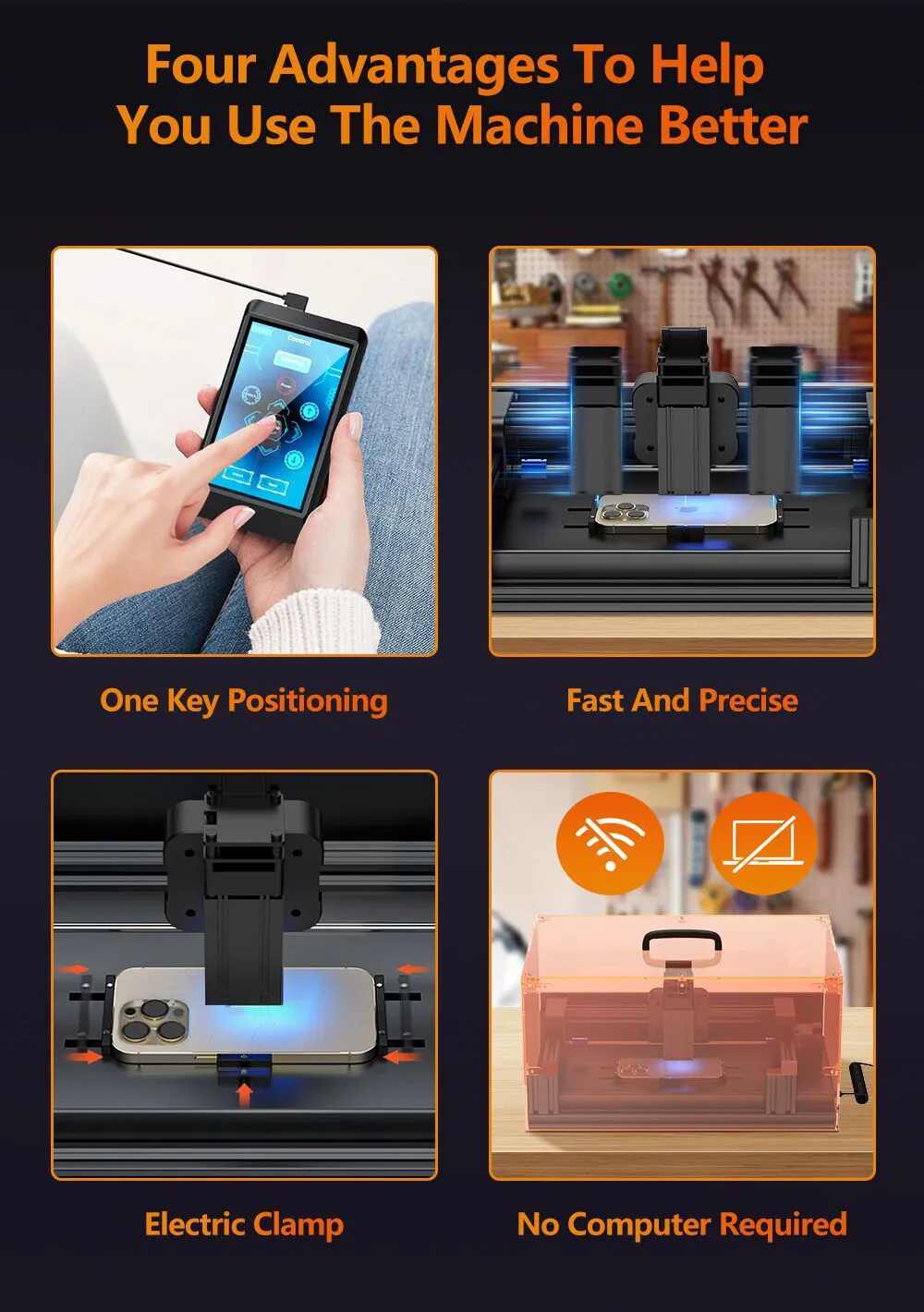 Full Set Mobile Phone Back Cover Separating Laser Machine for iPhone X ...