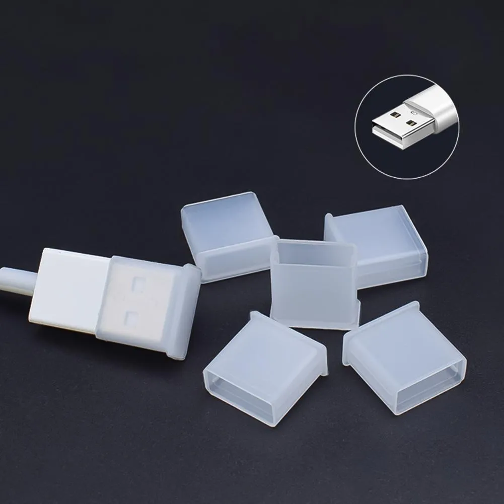 5-PackUSB Dust Plugs, Reusable TPE Phone Charging Port Anti-Dust Covers ...