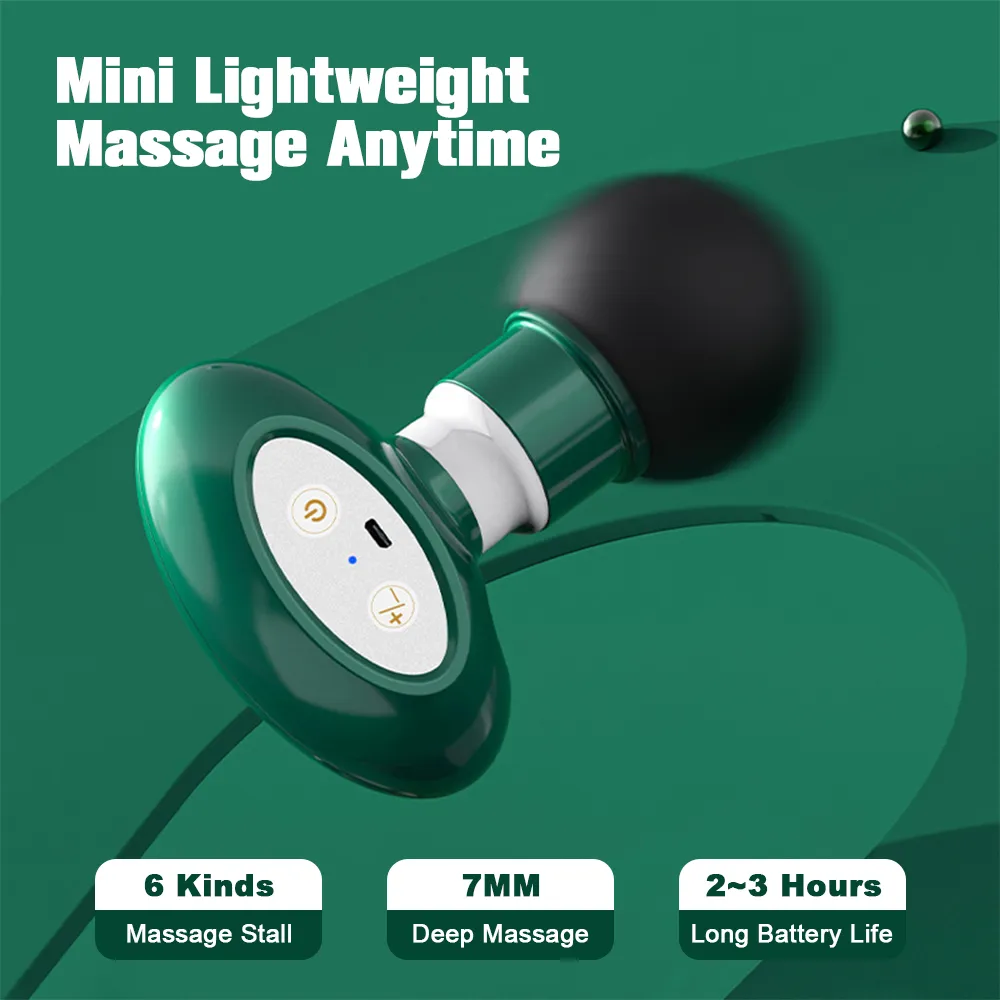 Mini Portable Handheld Massage Gun USB Rechargeable Deep Tissue Muscle ...