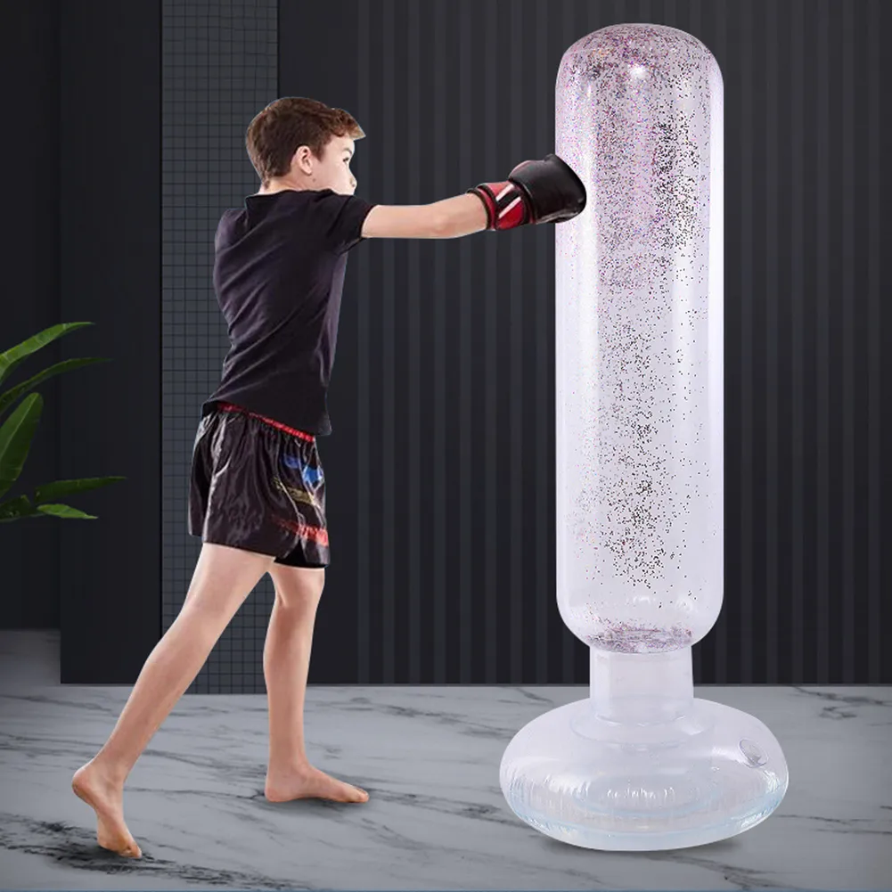 155cm Inflatable Free-Standing Boxing Punching Bag Tumbler for Muay ...