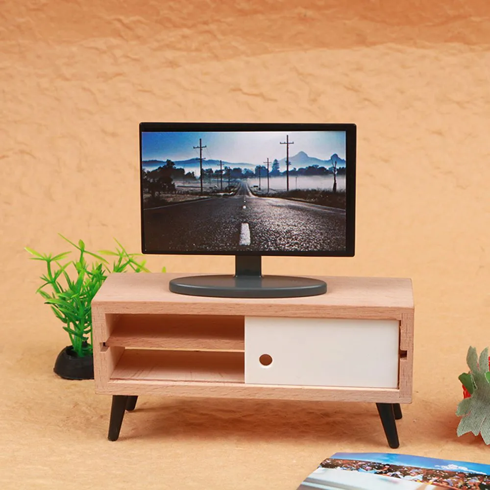 1:12 Scale Dollhouse Miniature Furniture Set: Sofa, Bed, Wardrobe, TV ...