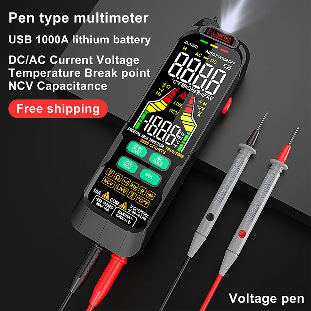 Capacitance Multimeter Digital Electrical Tester: Professional AC/DC ...