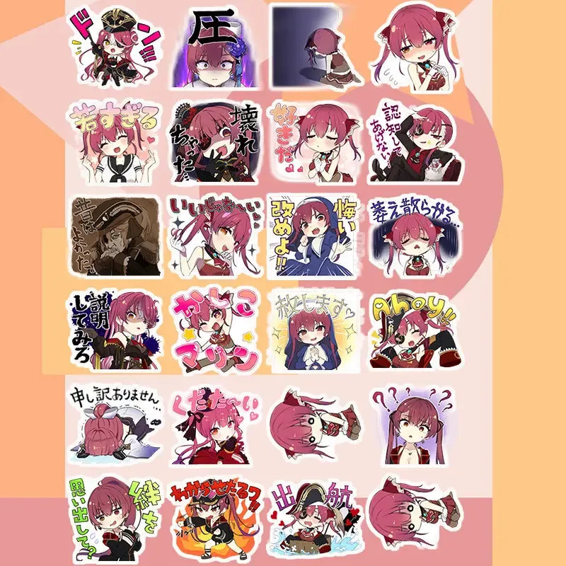 Houshou Marine Sticker, Anime Kawaii Stickers, Student Stationery ...