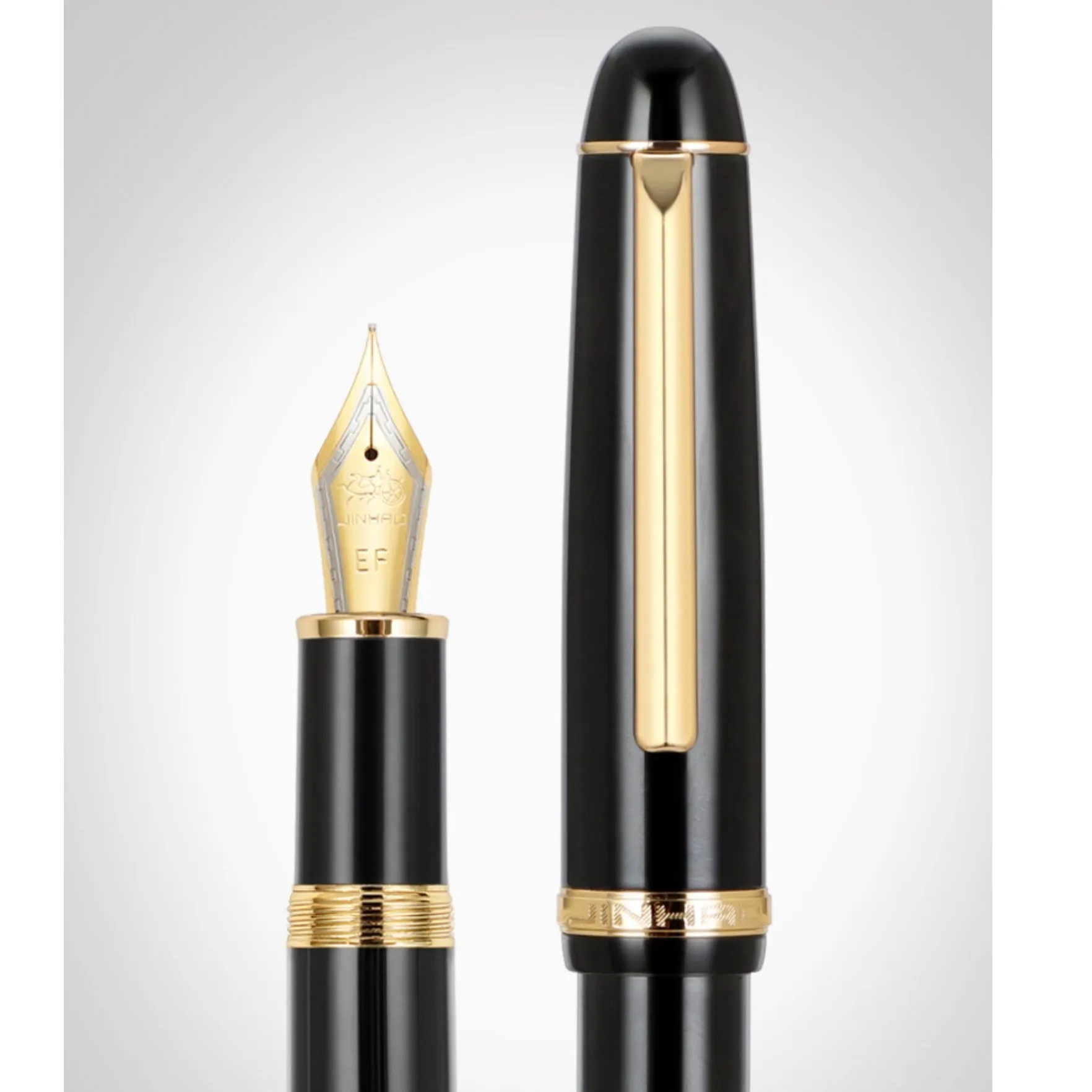 Elegant X350 Retro Fountain Pen - Gold Clip, Fine/Medium Nib for Smooth ...