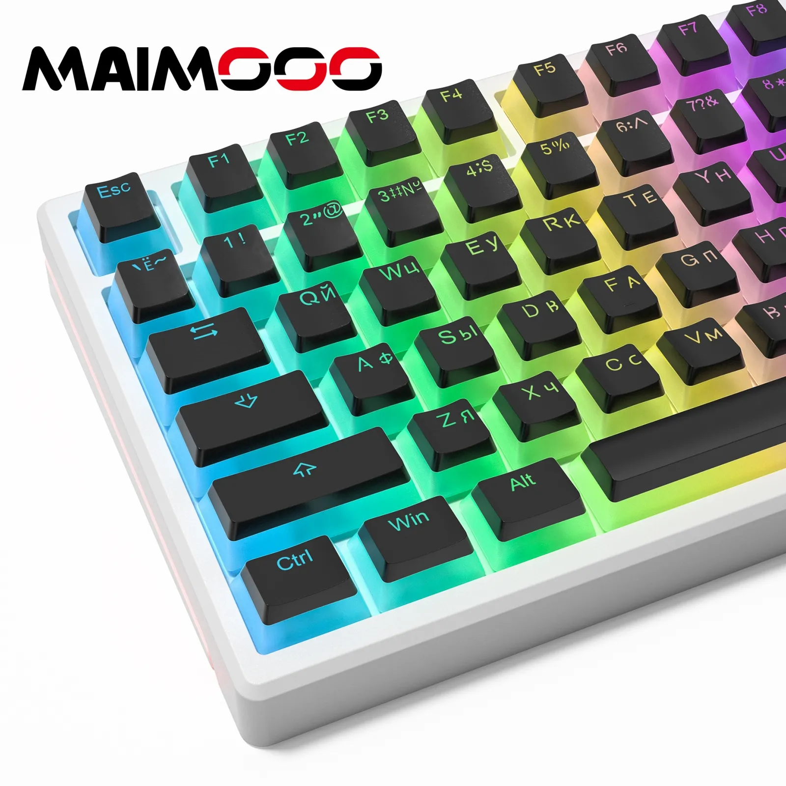 Russian Pudding Translucent OEM PBT Keycaps for 117/141 Keys Mechanical ...