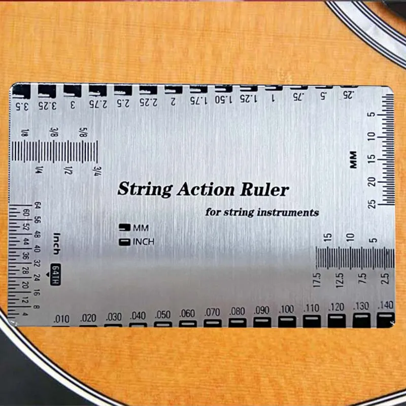 Electric Guitar Neck Adjustment Gauge String Distance Ruler Folk ...