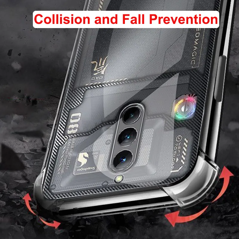 Red Magic 8 Pro Plus TPU Case with Screen Protector Glass Film Soft ...