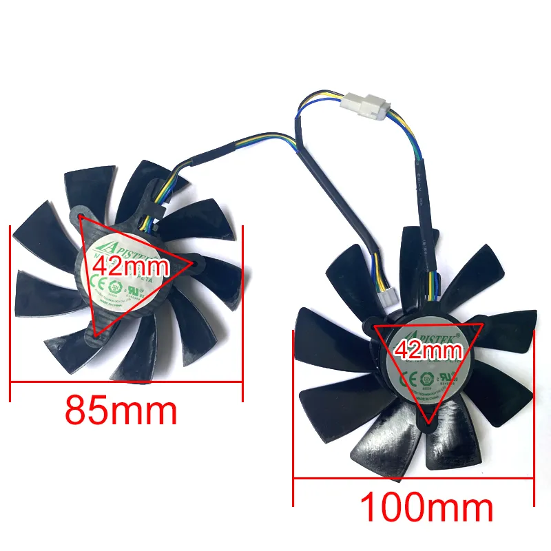 Mini Cooler Fan 87mm 100mm 4-Pin Plastic Chipset Block for Zotac GTX ...
