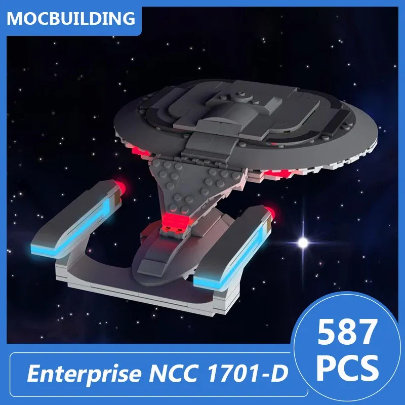 USS Enterprise NCC 1701 D PlaySet Model MOC Building Builds DIY Assemble Bricks Space ...