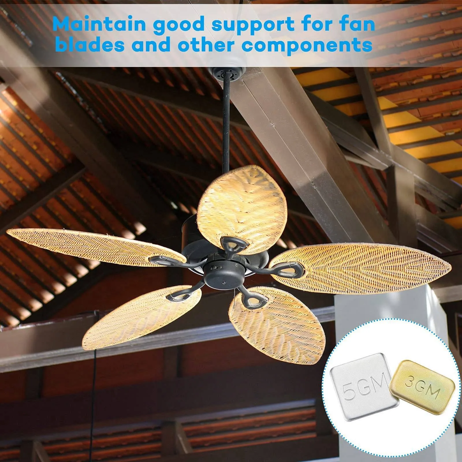 Ceiling Fan Blade Balancing Kit with 5G & 3G Self-Adhesive Metal ...