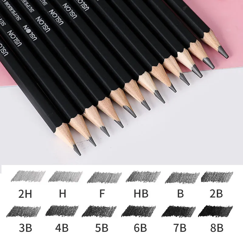Lead Pencils For Drawing: Graphite Sketch Pencil Set - 2H to 8B Grades ...