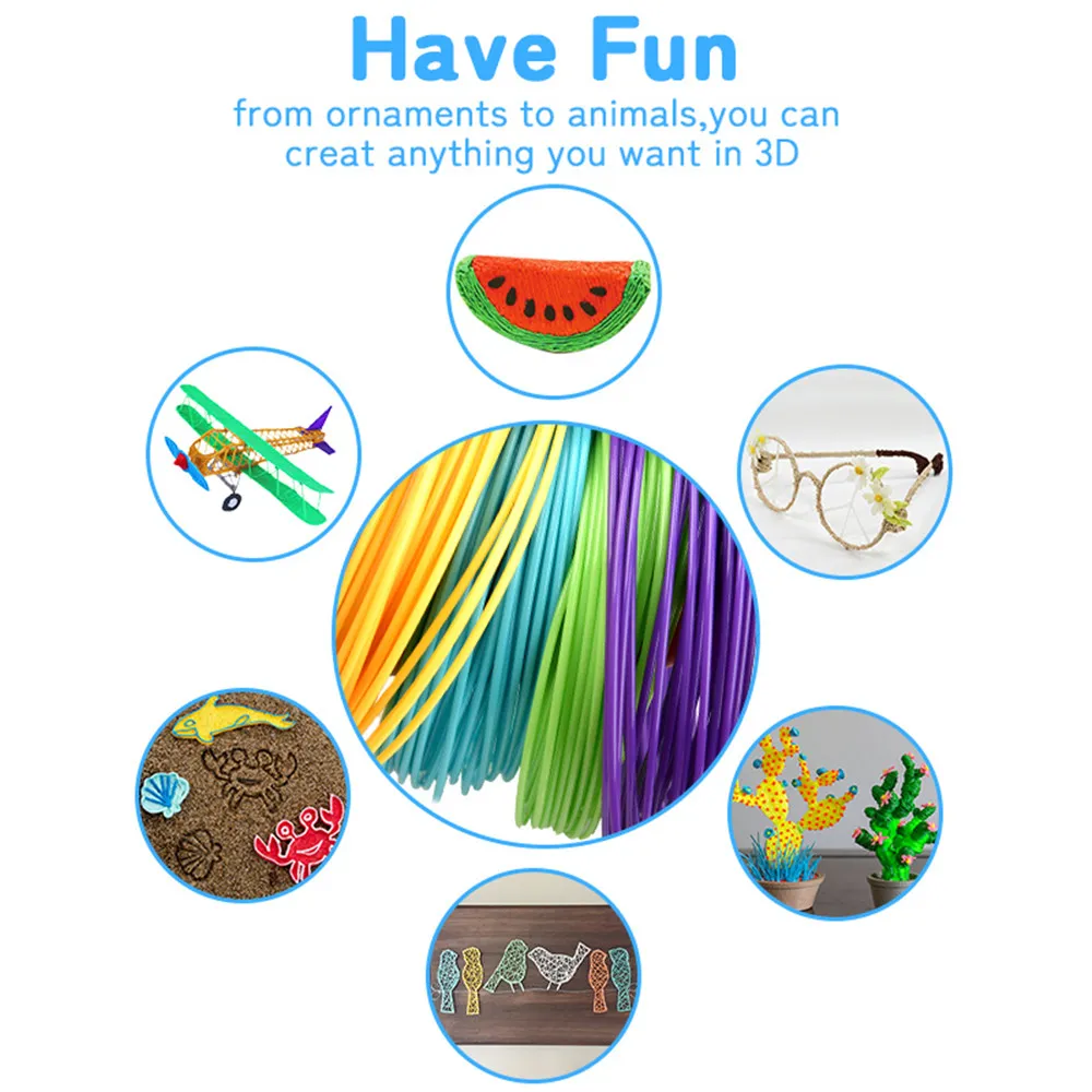 3D Drawing Pen for Kids, DIY 3D Printing Pen with 200M PLA Filament, 3D ...