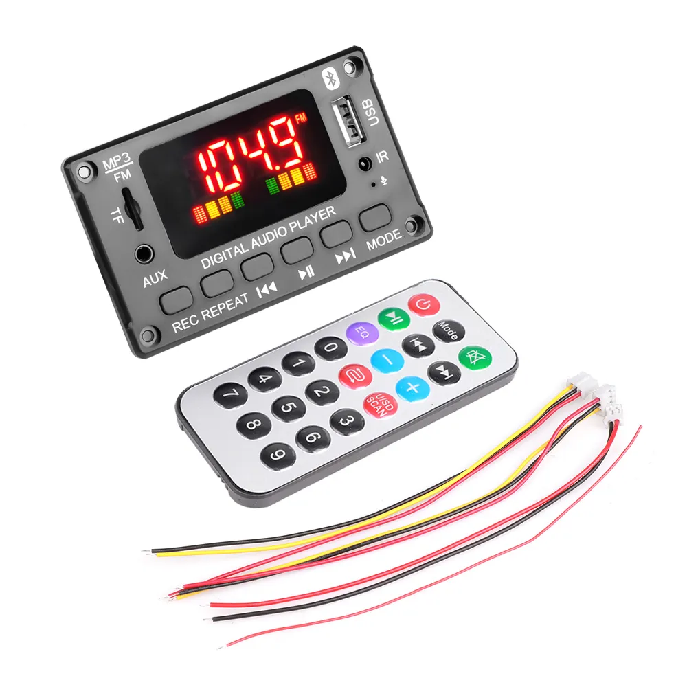 Bluetooth Receiver For Car: Versatile 12V MP3 Decoder Board With Color ...