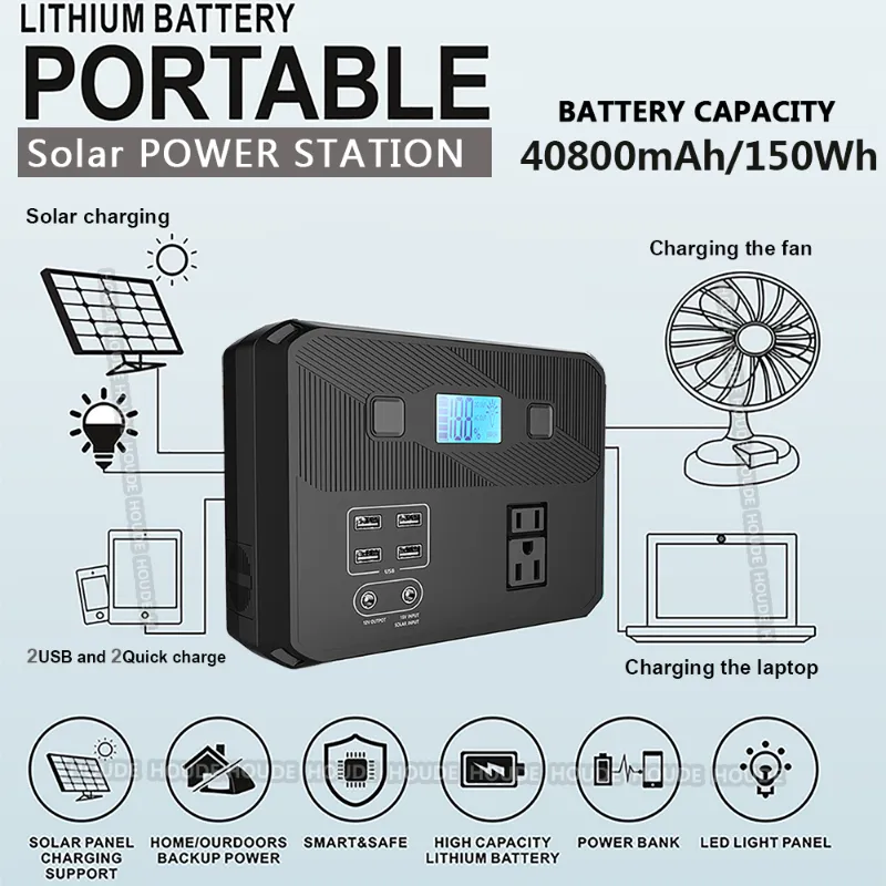100Wh Laptop Power Bank 110V/220V Portable AC Power Bank UPS 40800mAh Battery Pack | Power ...